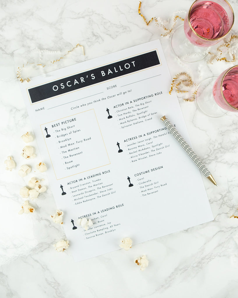 Printable Oscar Ballot | Moon and Lola