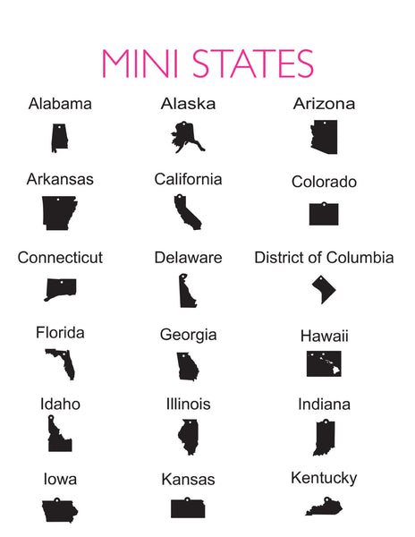 Mini State Charm | Moon and Lola