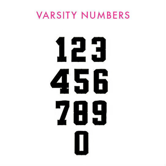 Acrylic Varsity Number Charm | Moon and Lola