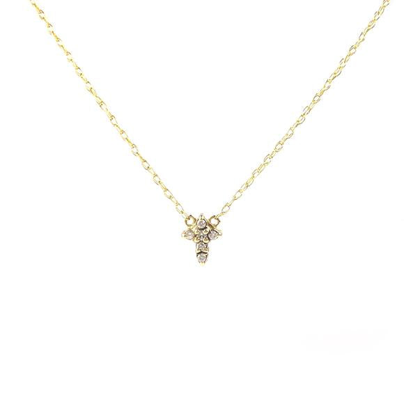 Mini Diamond Cross Necklace | Moon and Lola